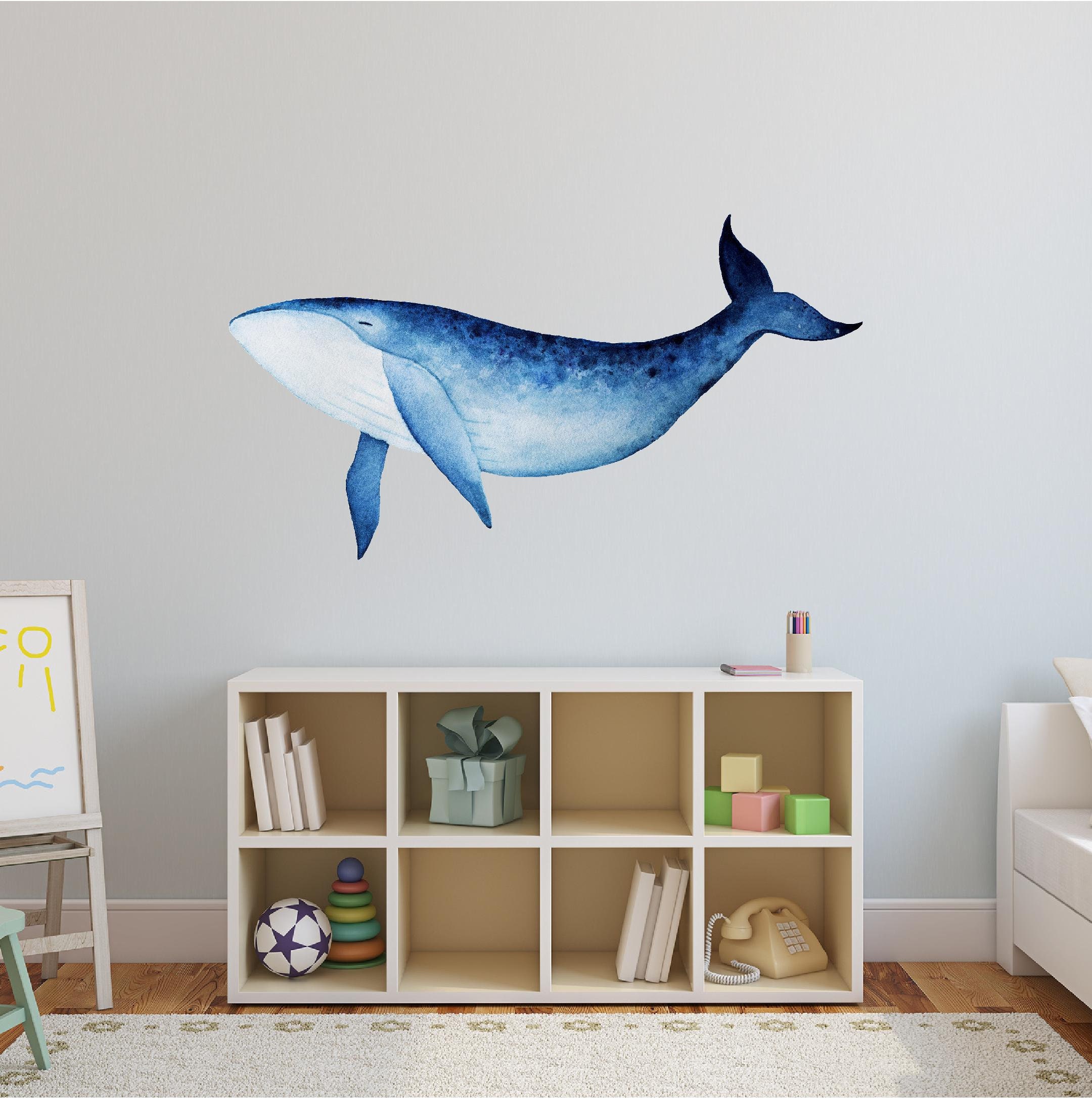 Digital Prints Prints Blue Whale sticker sea life ocean stickers etna ...