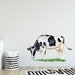 Farm Cow Wall Decal Watercolor Dairy Cattle Black/white Cow Removable ...