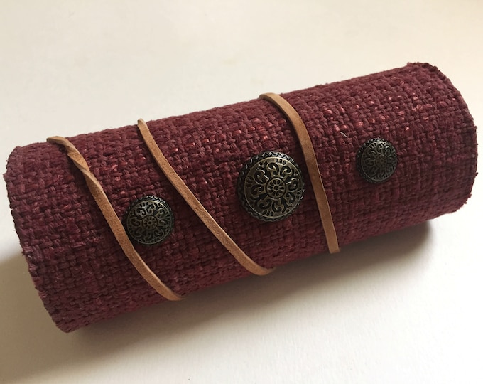 Vintage Handmade Paper Leather Roll-up Scroll, Journal, Diary - Etsy