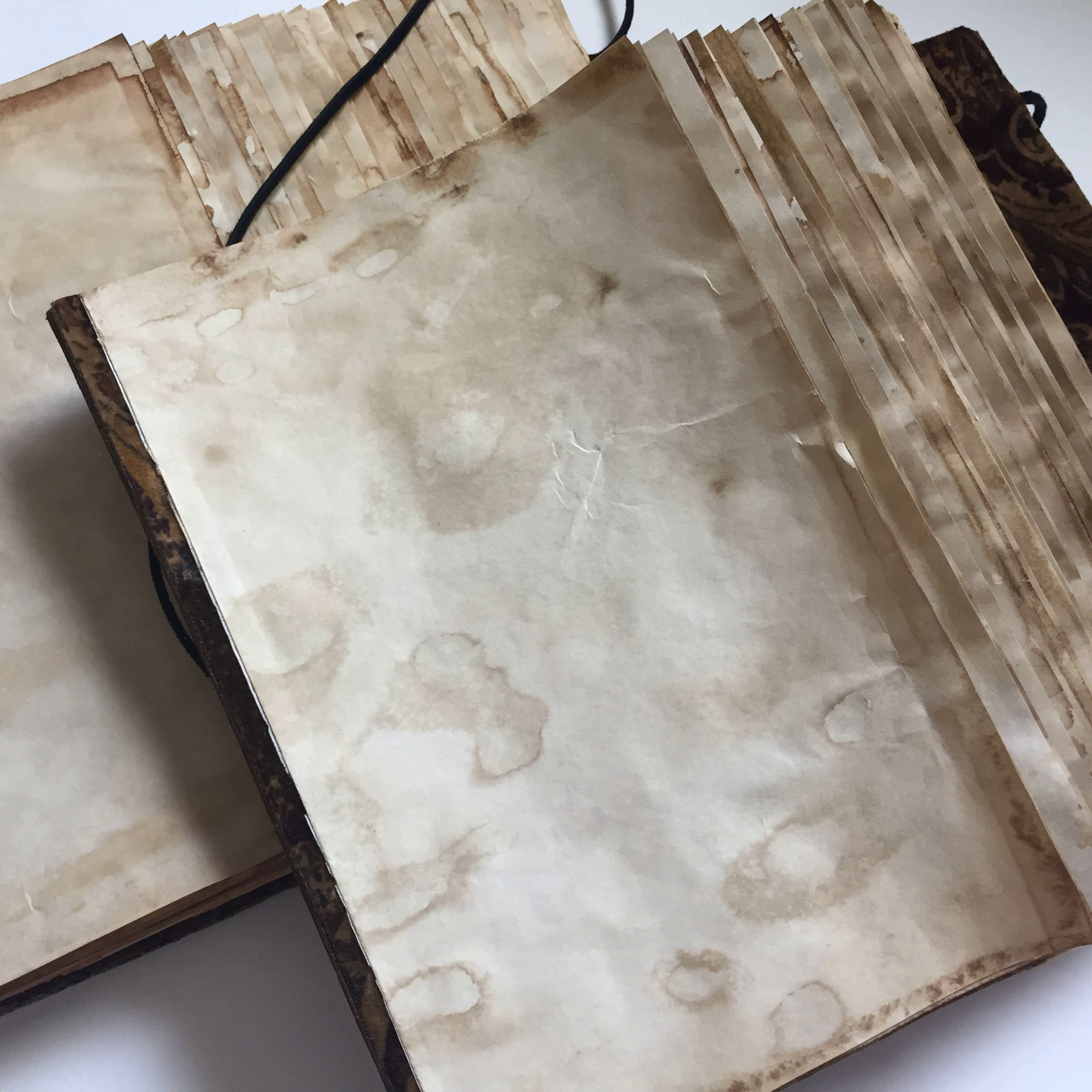 Handmade Scroll Journal Age Stained Parchment, Bronze Antique ...