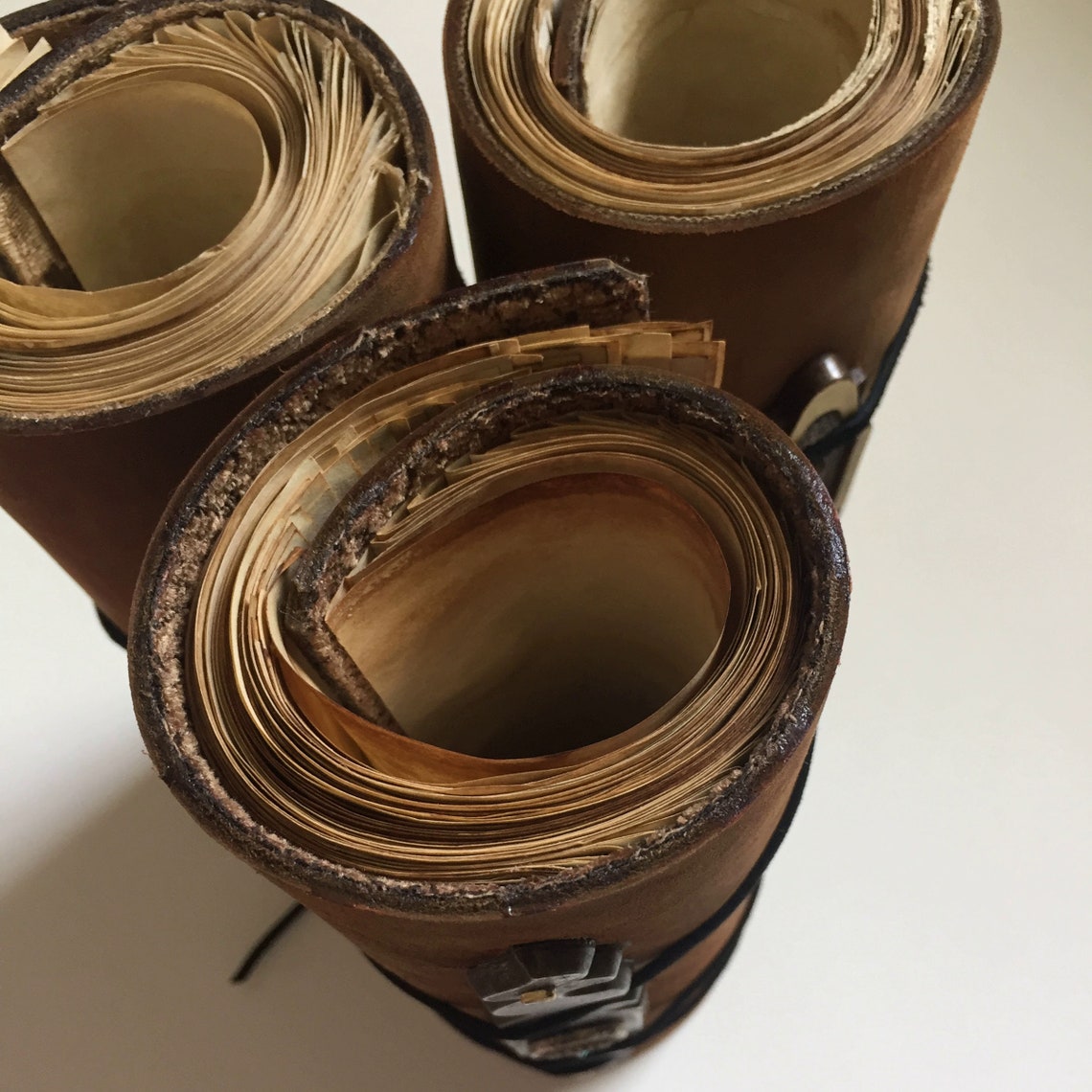 Handmade Scroll Journal Age Stained Parchment Bronze Antique - Etsy