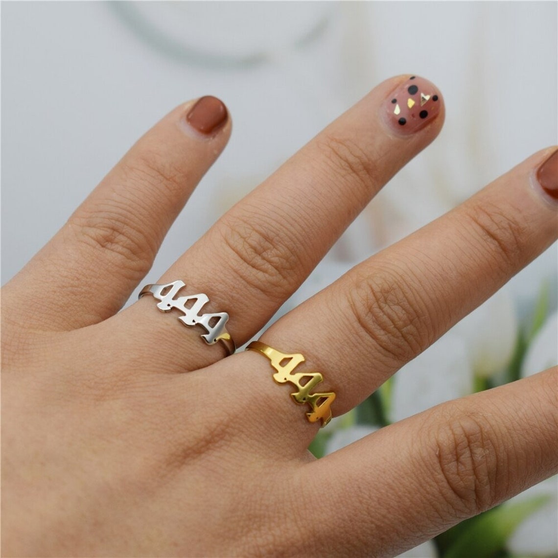 Angel Number Adjustable Ring 111 222 333 444 555 666 777 888 - Etsy