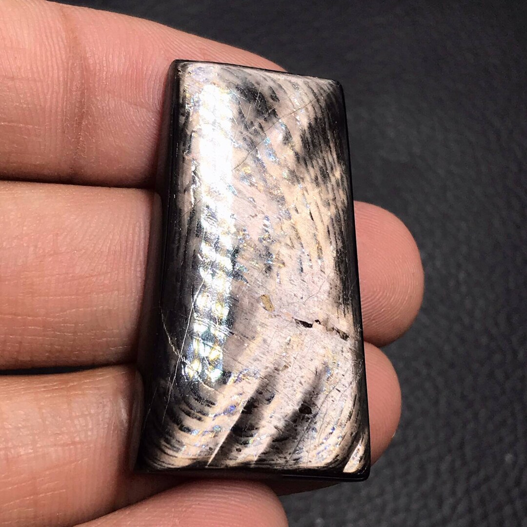 Hypersthene Cabochon... Freeform Cabochon...37x21x6 Mm...54 Cts...a# ...