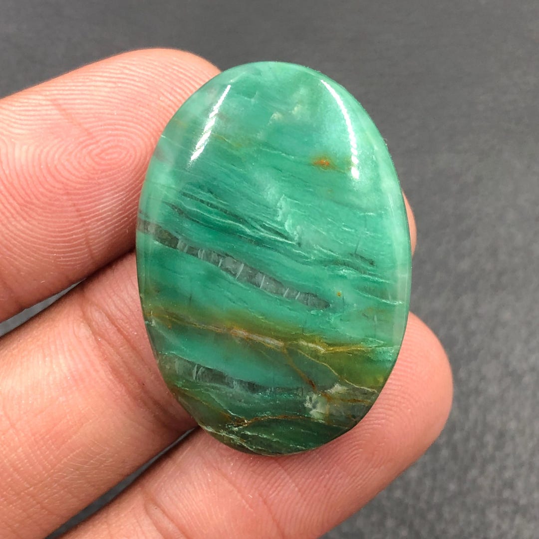Gary Green Jasper Cabochon...larsonite Jasper Cabochon...oval Cabochon ...