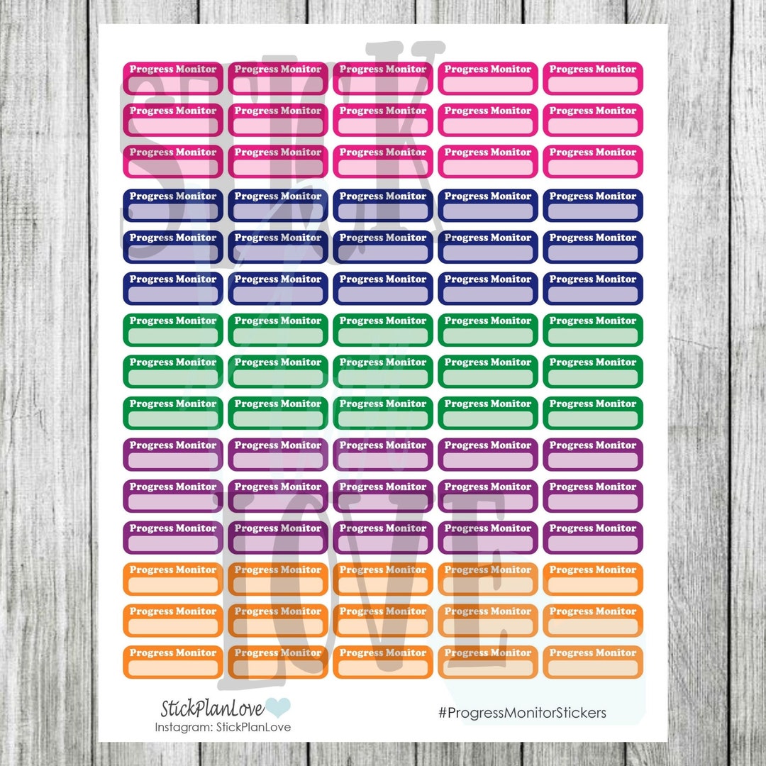 Progress Stickers, Progress Monitor Stickers, Teacher Stickers, Planner ...