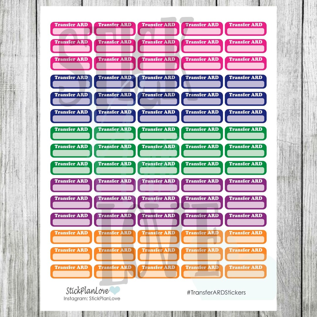 Transfer ARD Stickers, ARD Stickers, ARD Meeting Stickers, Teacher ...