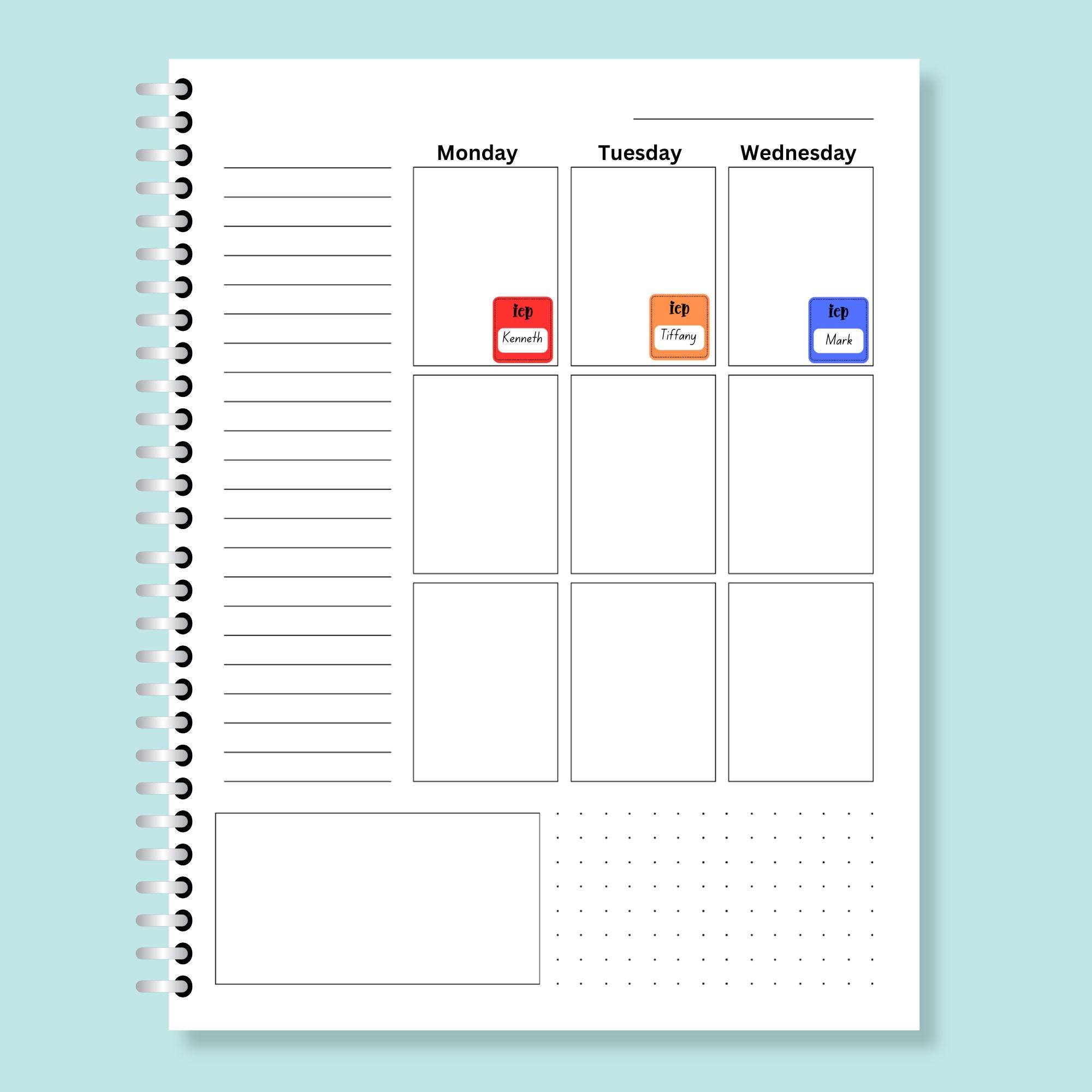 IEP Planner Stickers, Printable IEP Stickers, Printable Teacher ...