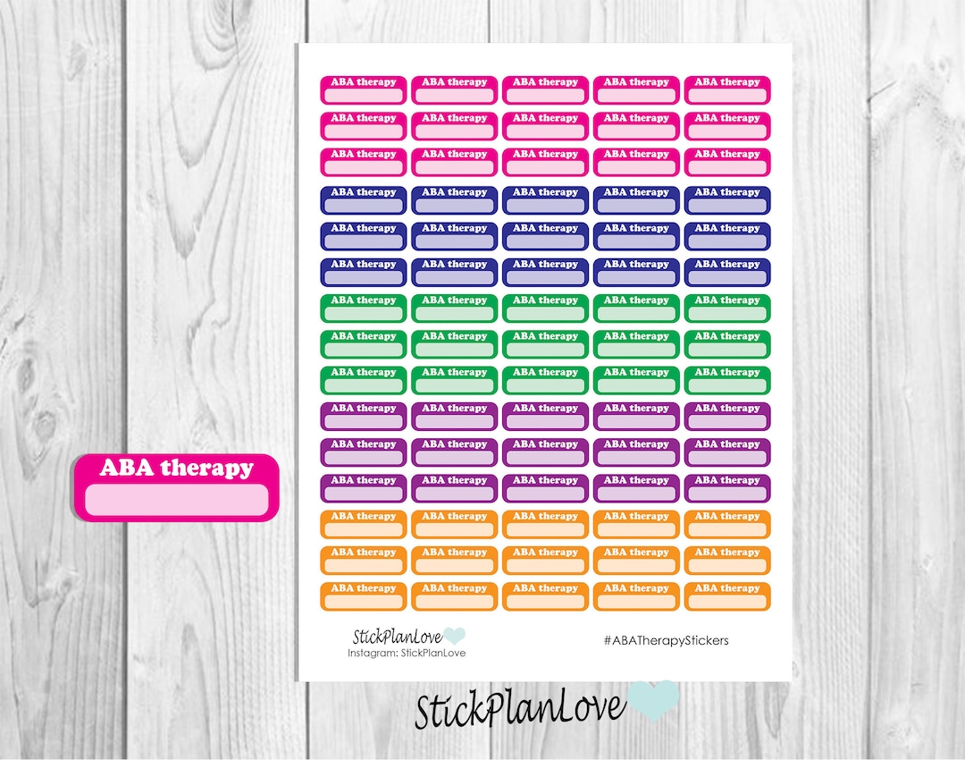ABA Therapy Planner Stickers, Therapy Stickers, Planner Stickers ...