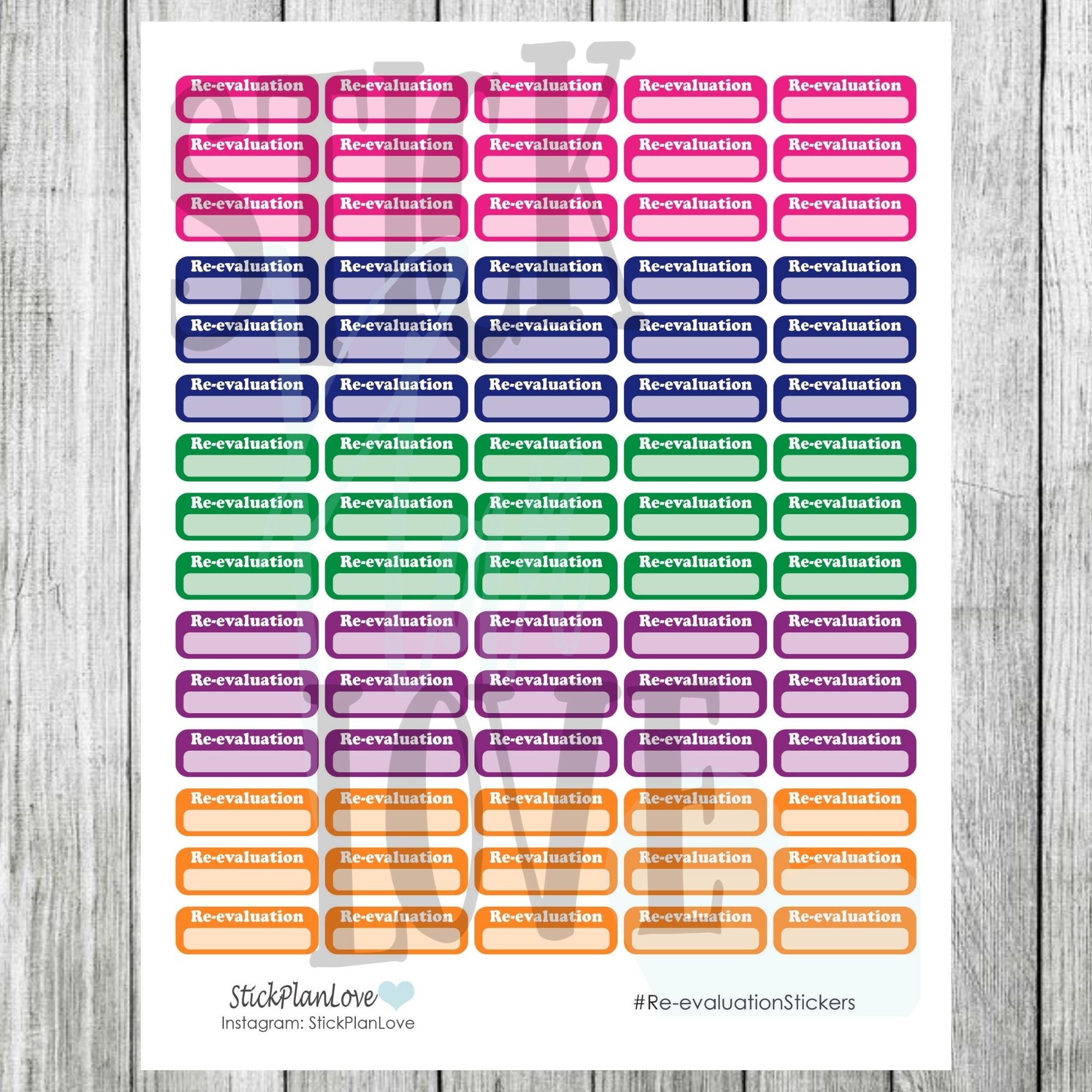 Reevaluation Stickers, Reevaluation Planner Stickers, Teacher Stickers ...