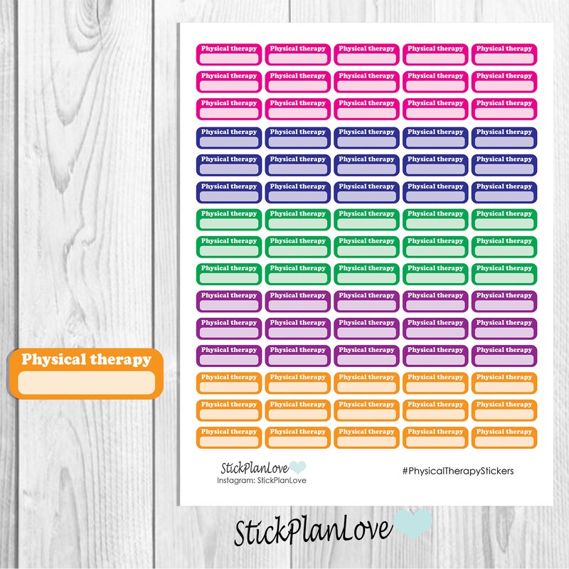 Physical Therapy Appointment Stickers - Etsy
