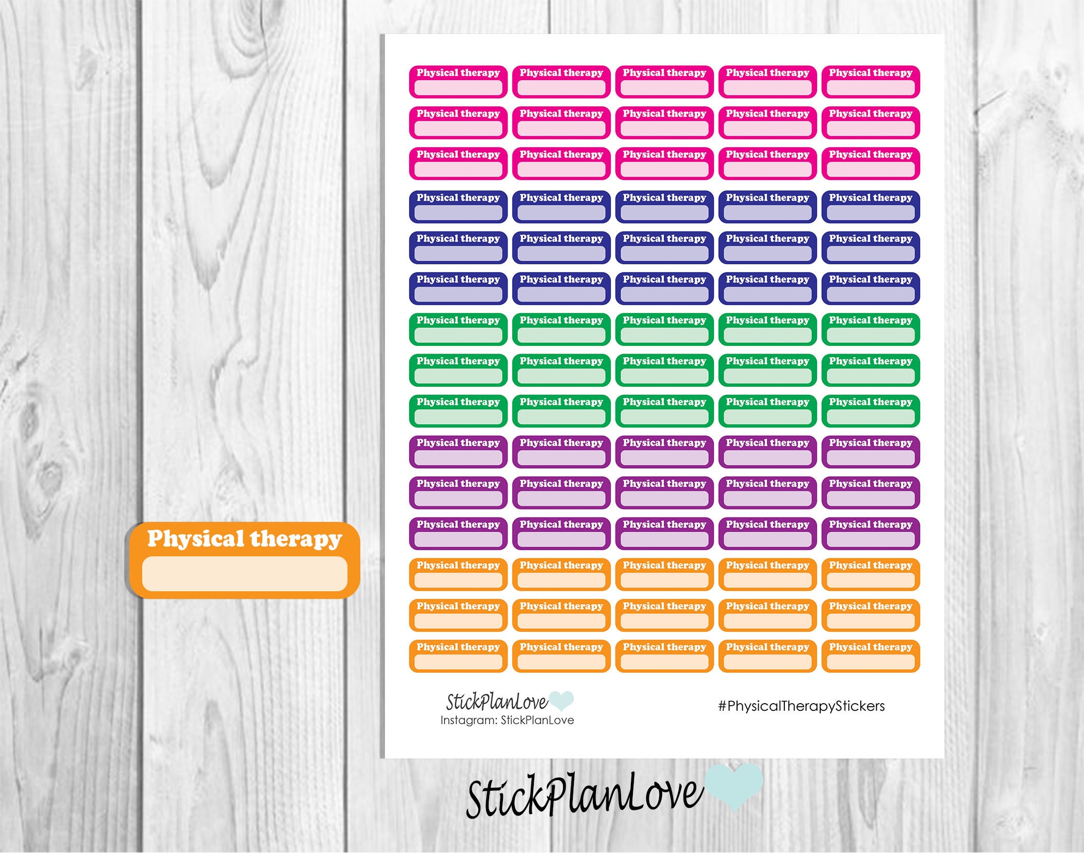 Physical Therapy Stickers, PT Stickers, Appointment Stickers, Planner ...