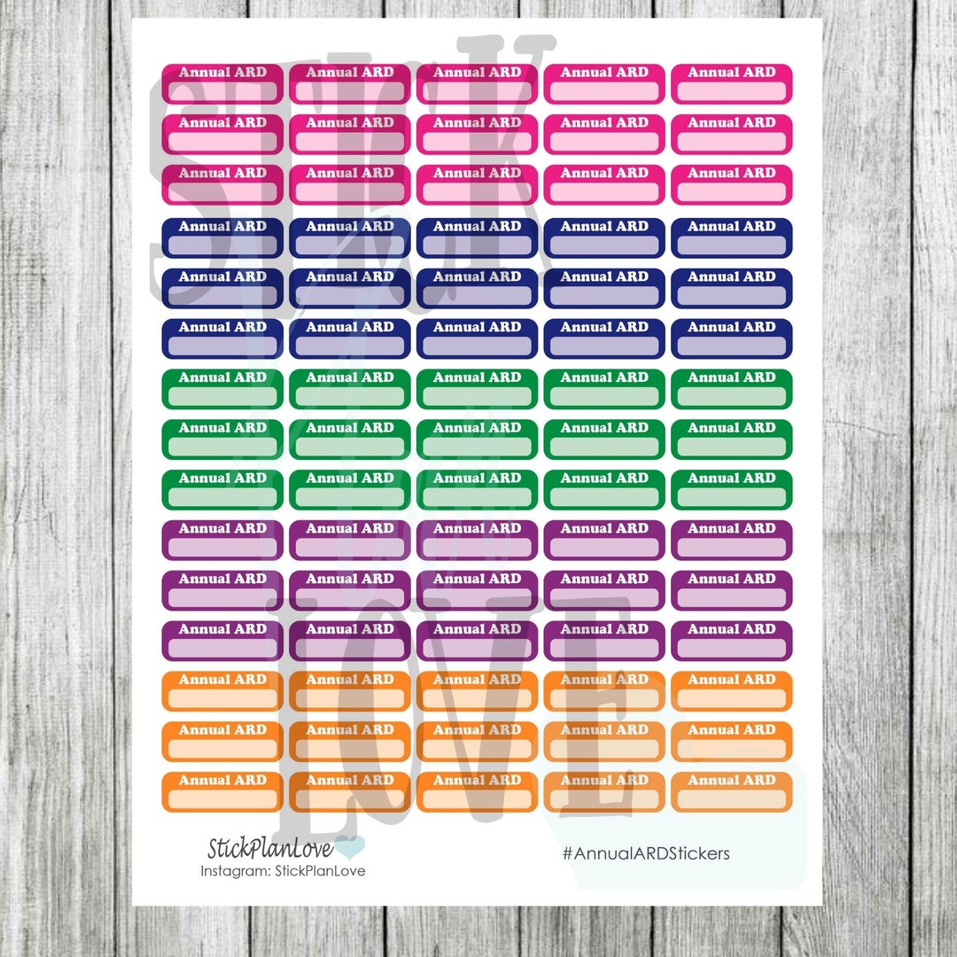 Annual ARD Stickers, ARD Stickers, ARD Meeting Stickers, Teacher ...