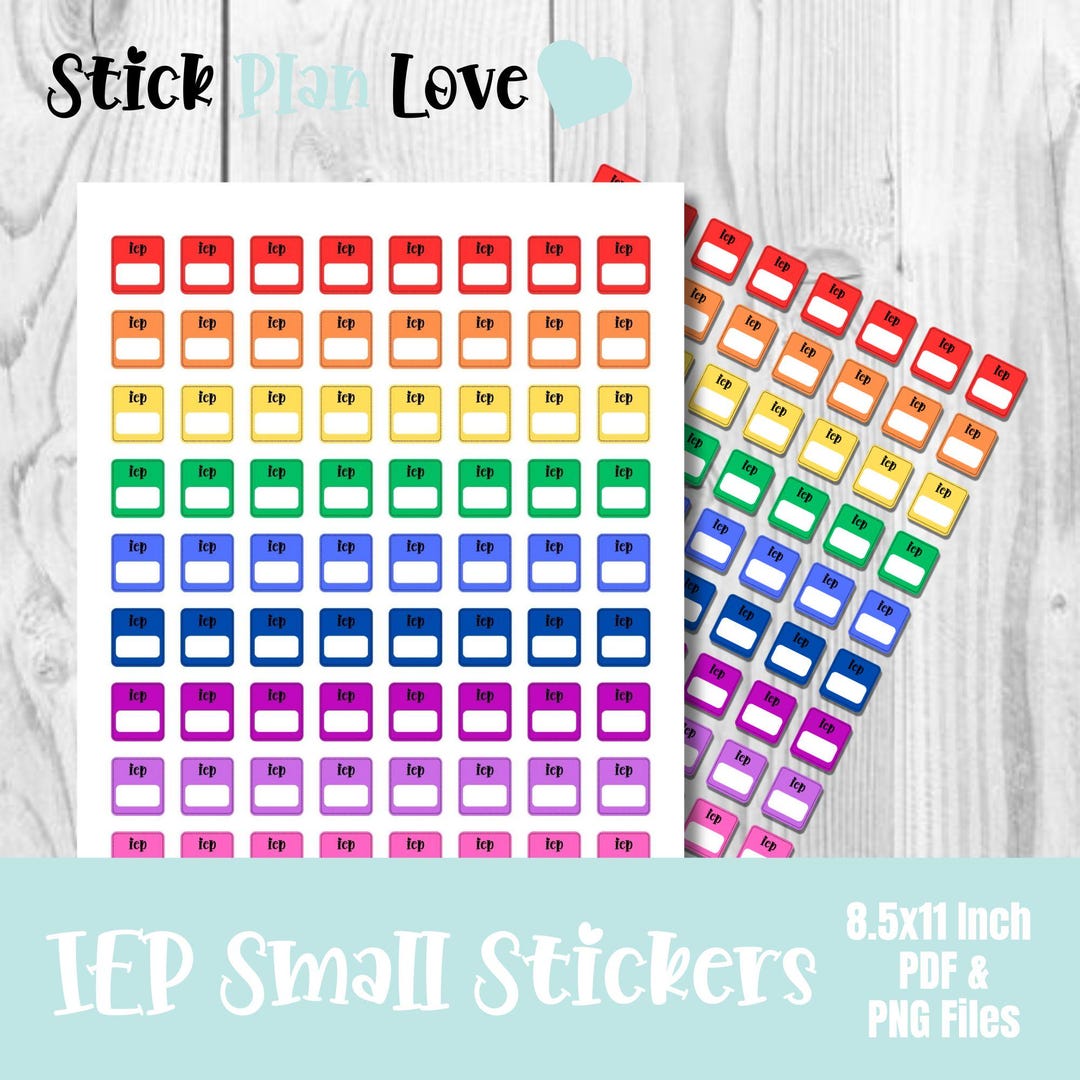 IEP Planner Stickers, Printable IEP Stickers, Printable Teacher ...