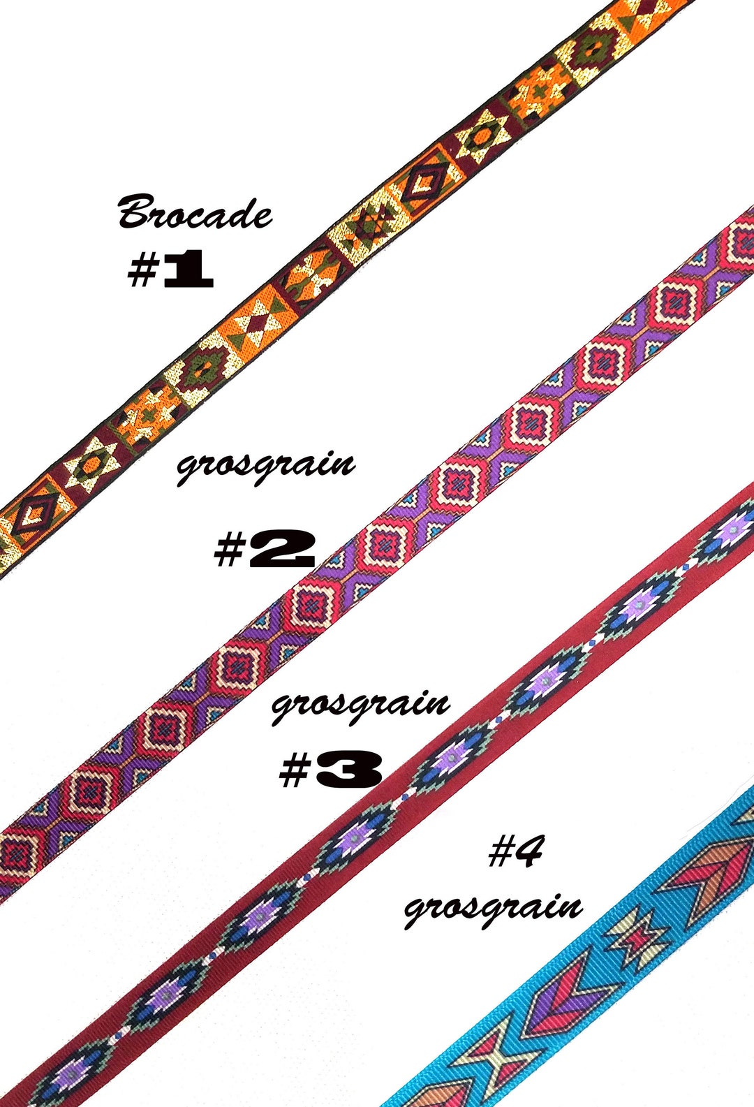 Grosgrain Ribbon Brocade Ribbon 5/8 Inch Aztec Southwest Indian ...