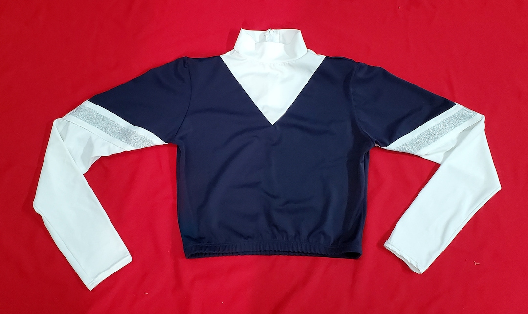 Cheerleader Uniform Midriff With Sleeves Teen Women Cheer Spirit Cheer ...