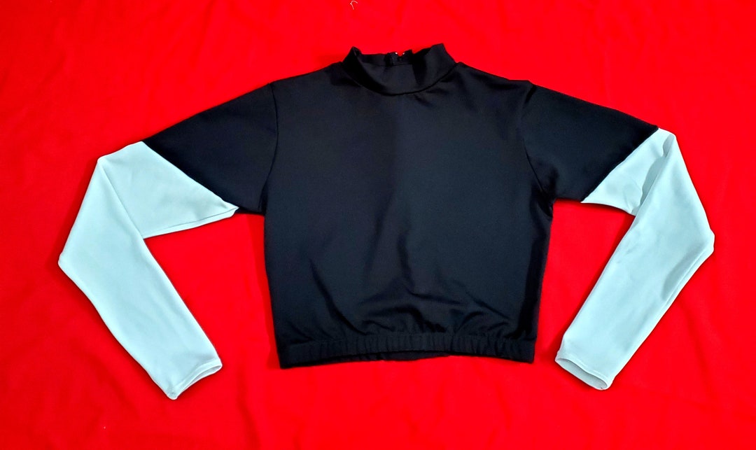 Cheerleader Uniform Midriff With Sleeves Teen Women Cheer Spirit Cheer ...