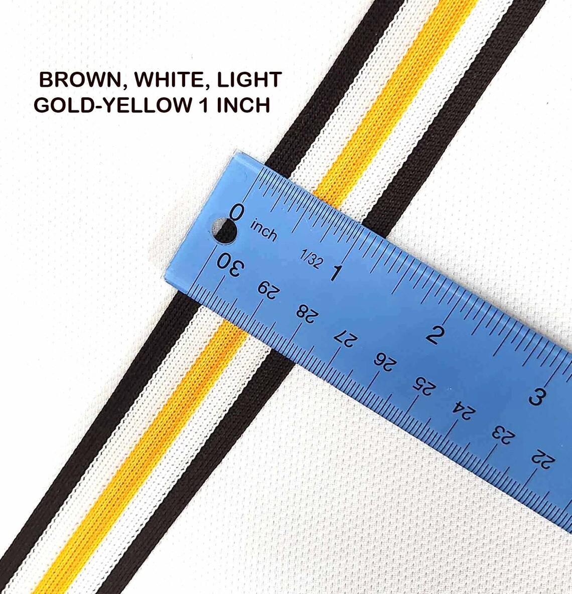 Trim 1 Inch Solid BROWN , White, Gold /yellow, Cheerleader Athletic ...