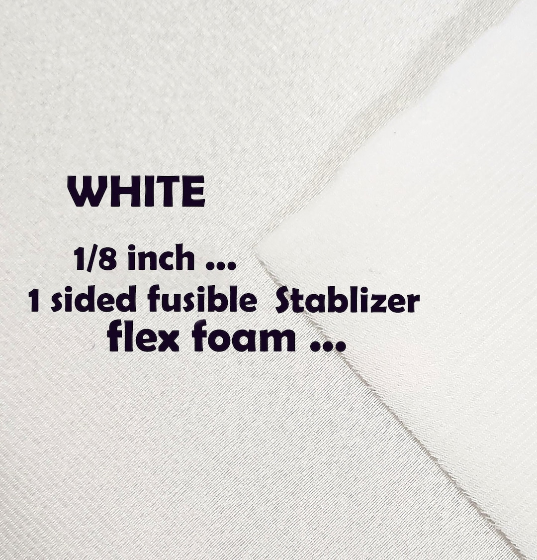 Fabric Sew Bra Foam White 1/8 Inch Poly Laminate 1 Sided Stabilizer ...