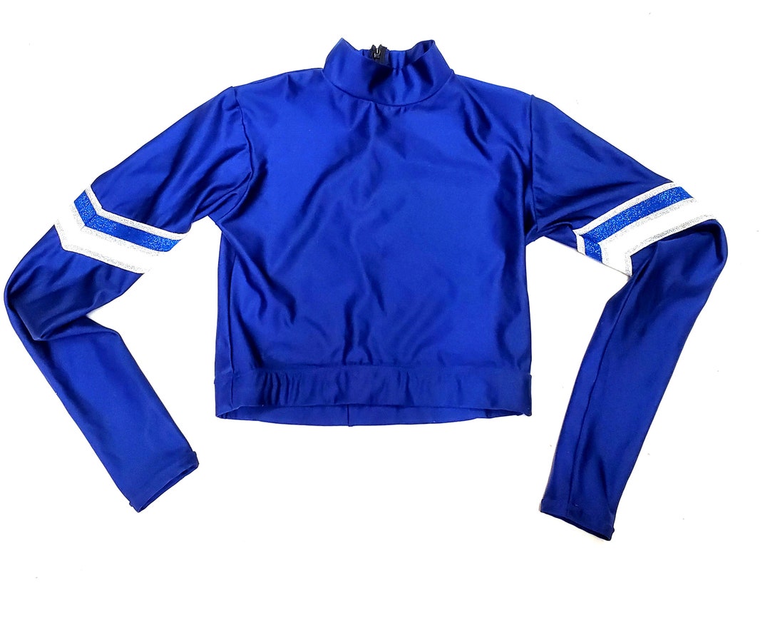 Cheerleader Uniform Midriff Teen Women Cheer Spirit School Royal ...