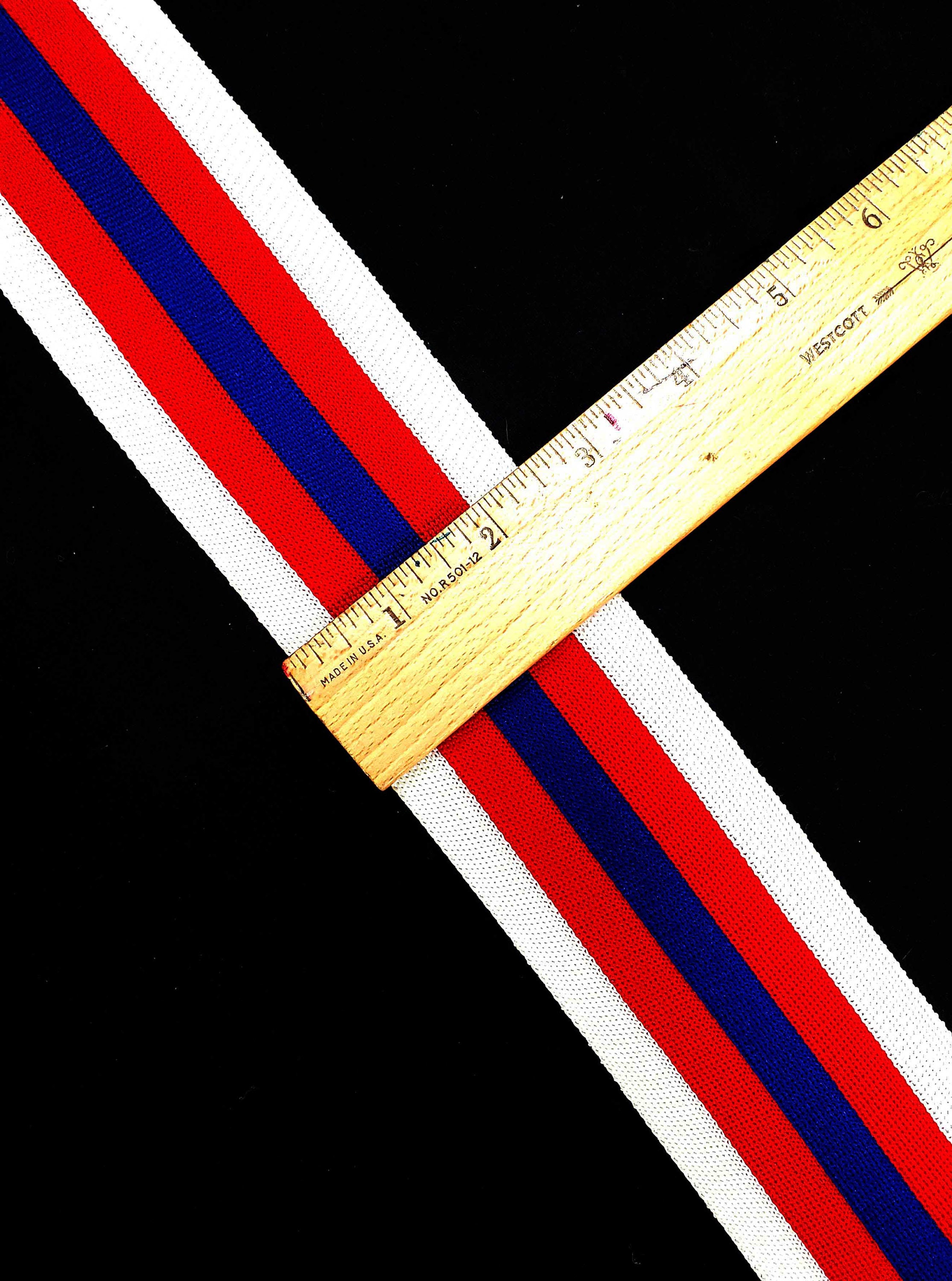 Trim Stripe White Red Royal Blue 5 Even Stripes Cheer Leading Athletic ...