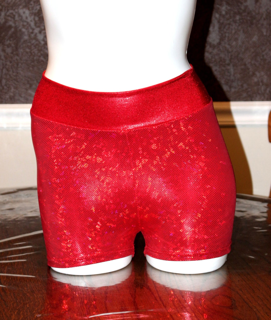 Dancewear Red, Fuschia, Hologram, Spandex Short Spanky Pant Adult ...