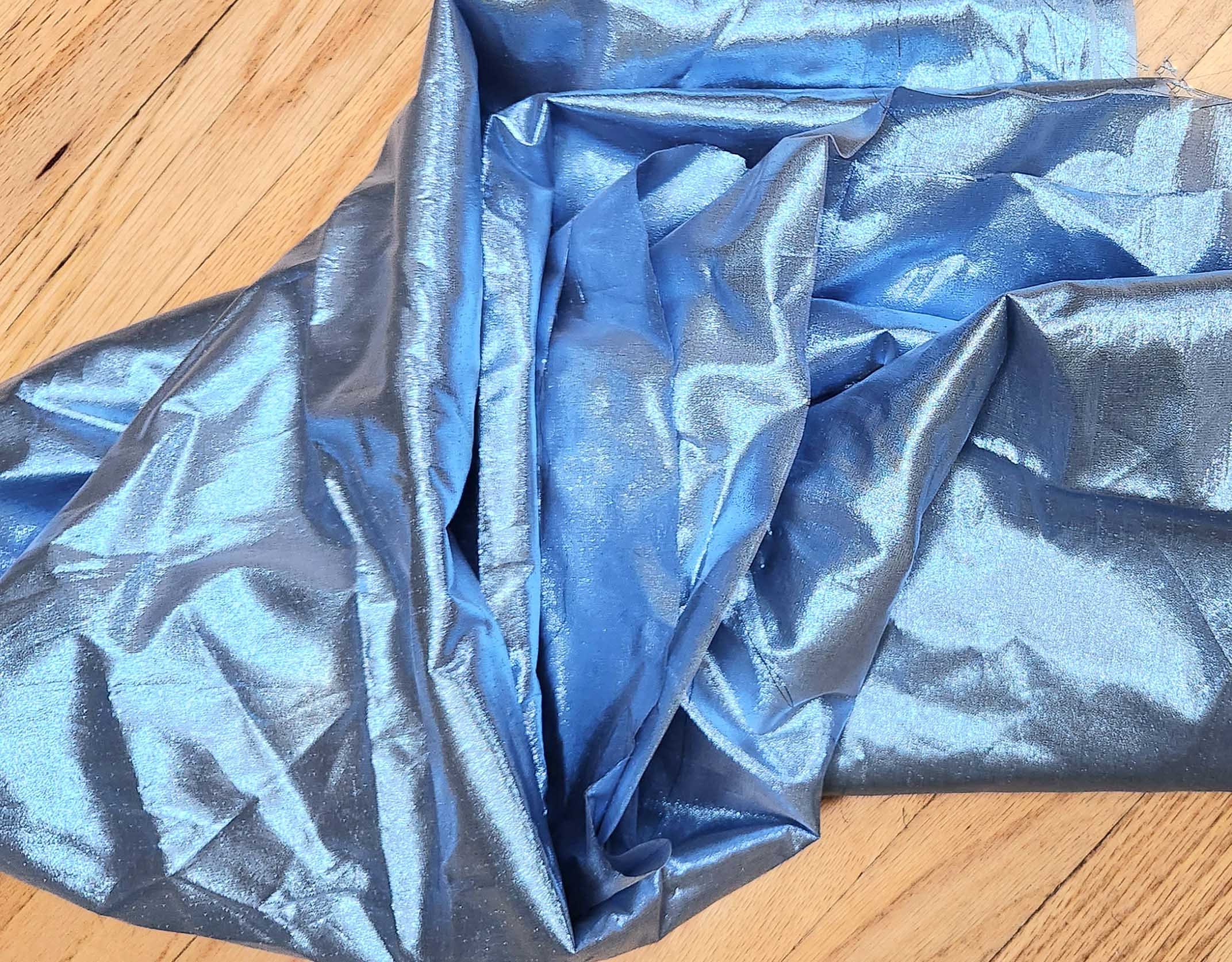 Blue Metallic Fabric