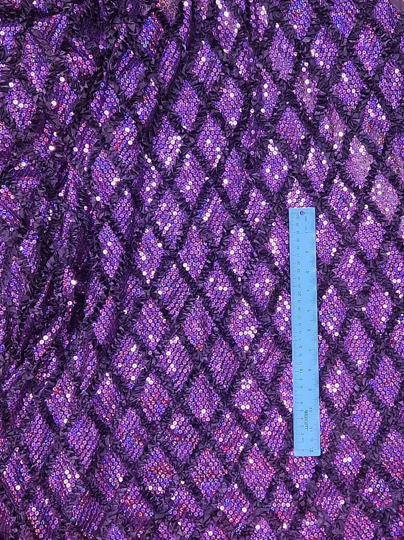 Sequin Fabric, Purple With Ruffles Apparel, Costumes, and More. 58 ...