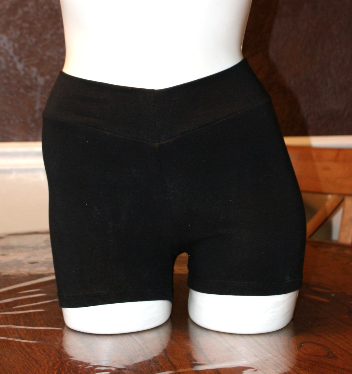Black Cotton Spandex Short Spanky Child, Adult Spanky Dance Gymnastic V ...