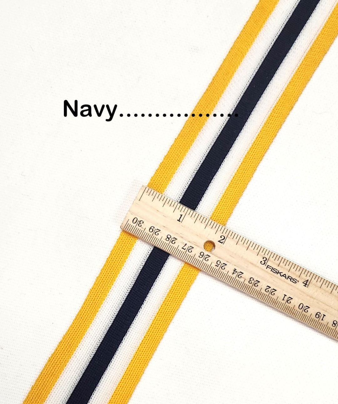 Trim Stripe Light Gold, White, Navy 5 Even Stripes Cheer Leading ...