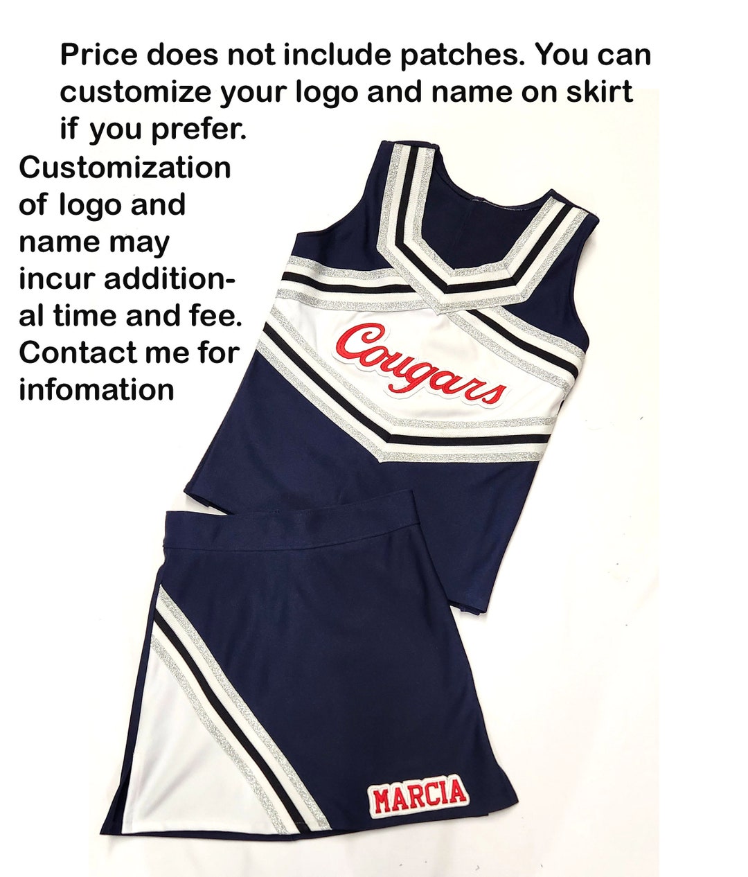 Cheerleader Uniforms Girls Youth Child Adult Plus Size, Mens, Navy ...