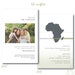Simple Minimal Photo Missionary Prayer Cards Missions Announcement Card ...