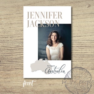Classy Photo Missionary Prayer Cards Missions Announcement Card - 4 X 6 ...