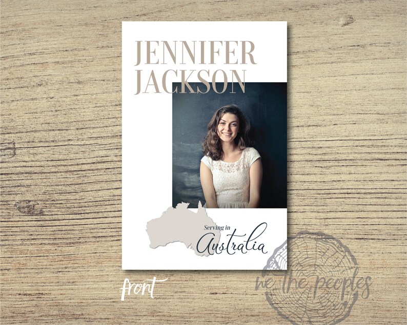 Classy Photo Missionary Prayer Cards Missions Announcement Card - 4 X 6 ...