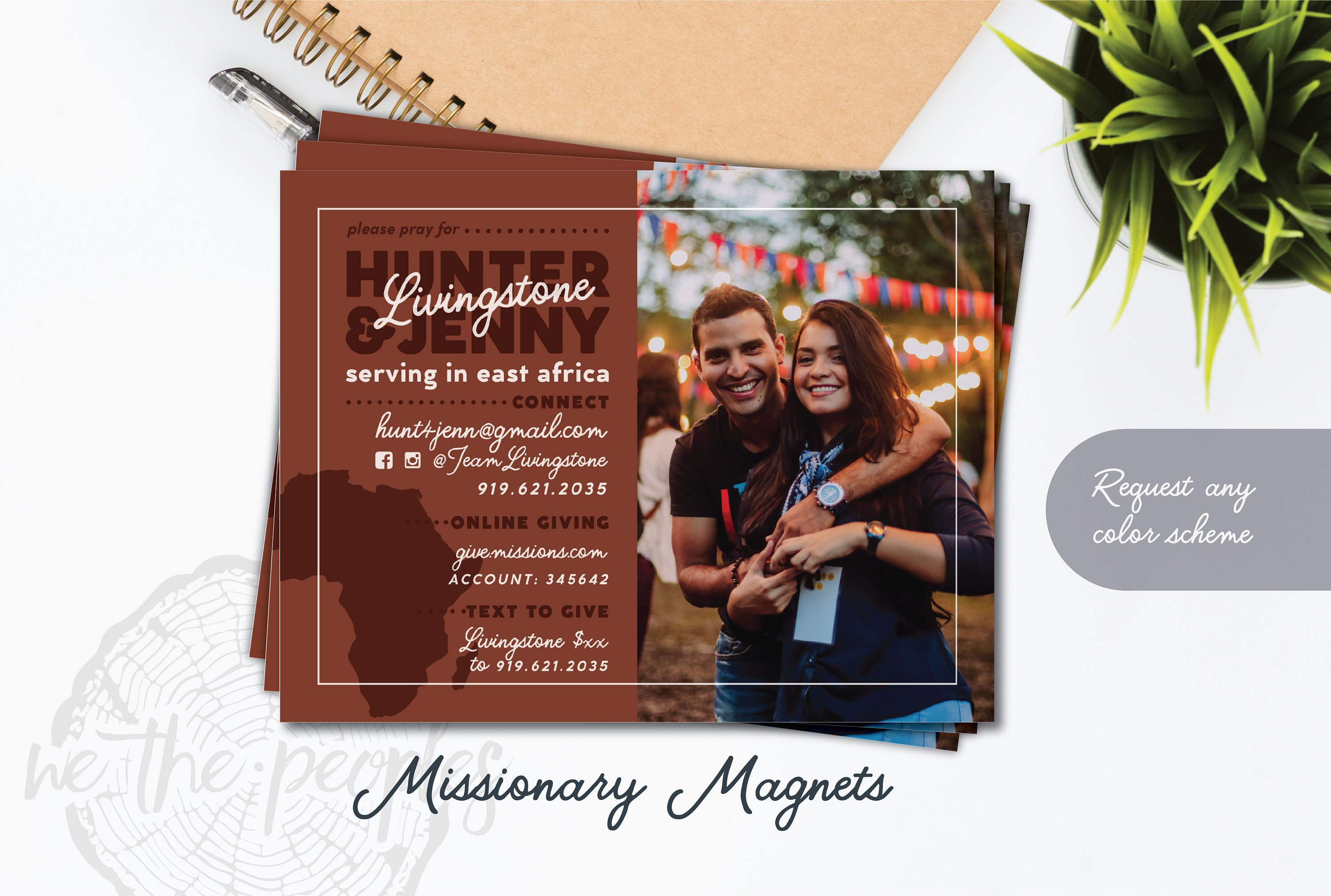 Large Photo Missionary Postcard Magnet Missions Announcement - 4 X 6 ...