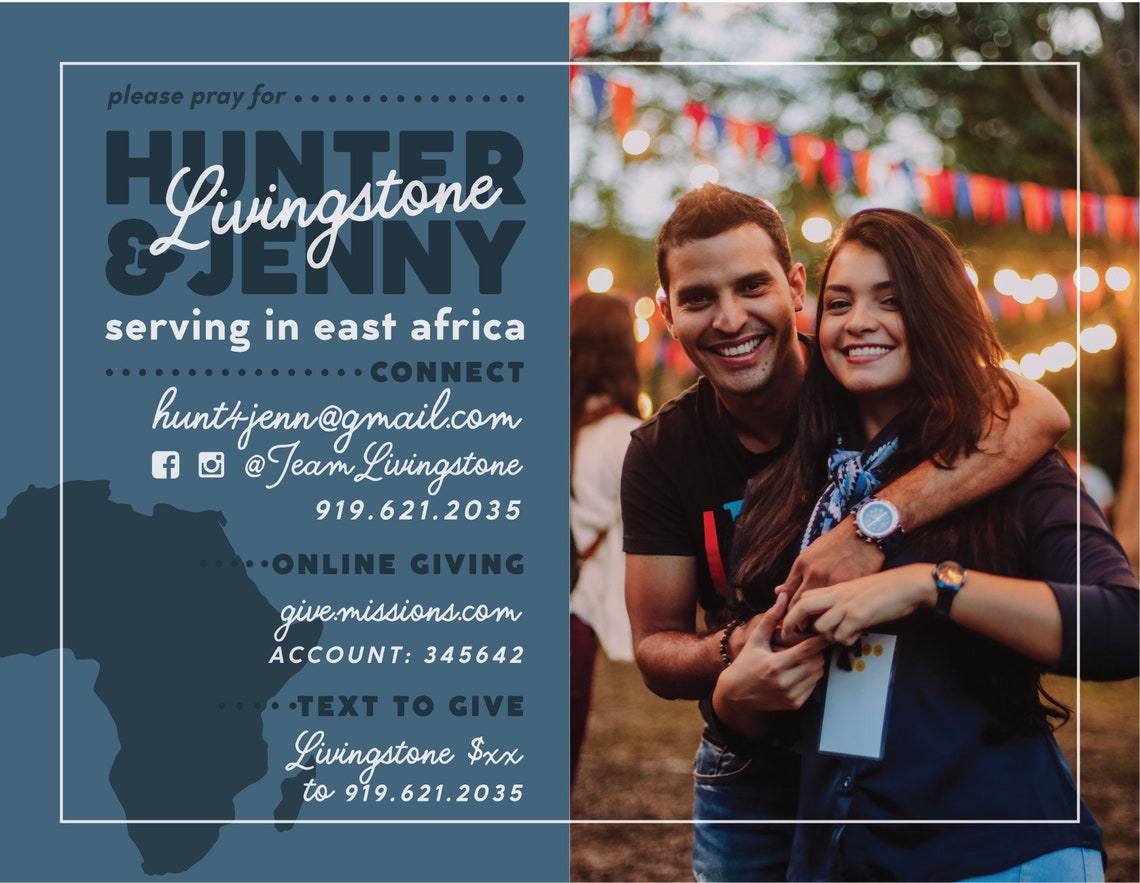 Large Photo Missionary Postcard Magnet Missions Announcement - 4 X 6 ...