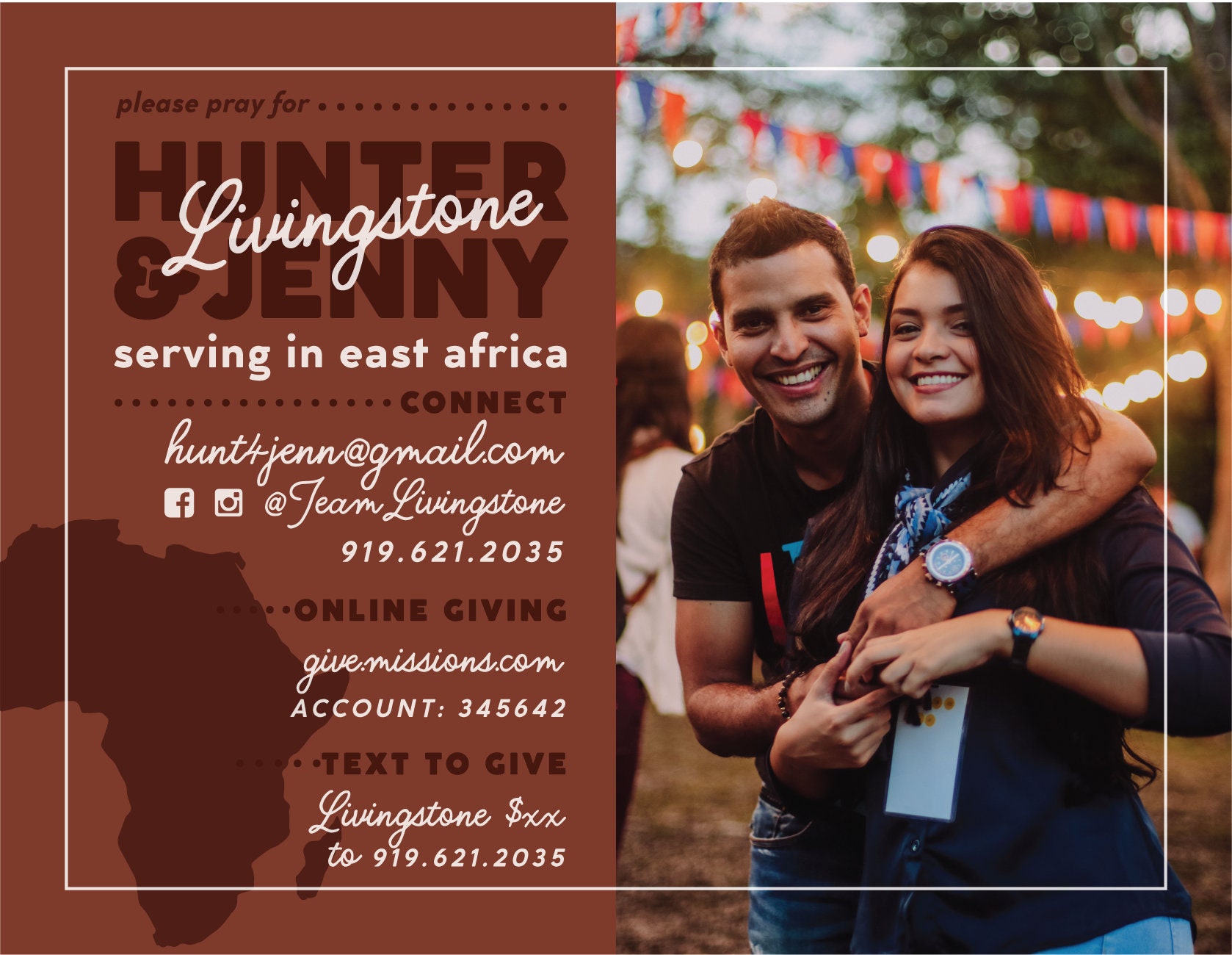 Large Photo Missionary Postcard Magnet Missions Announcement - 4 X 6 ...