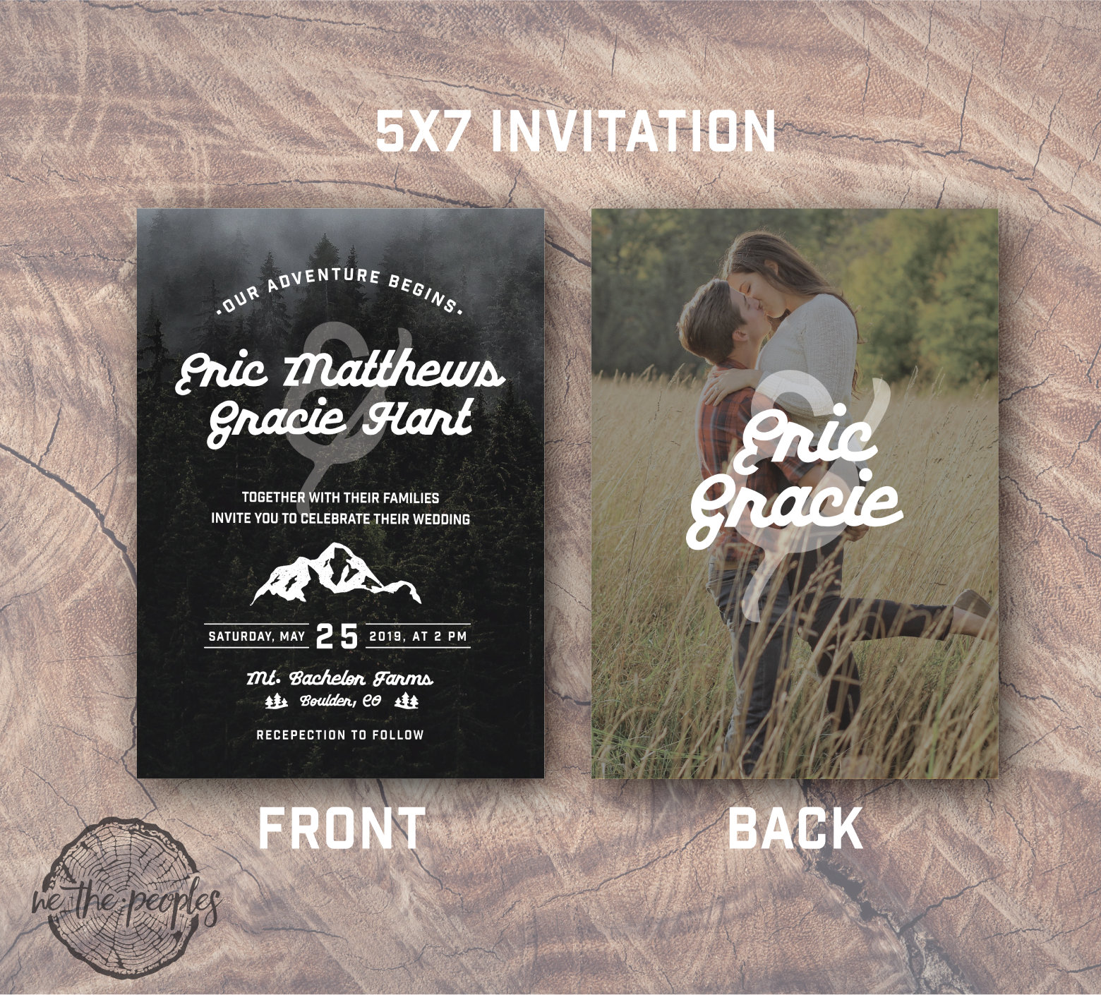 Rustic Outdoor Mountain Wedding Invitation Set (with Detail Card ...