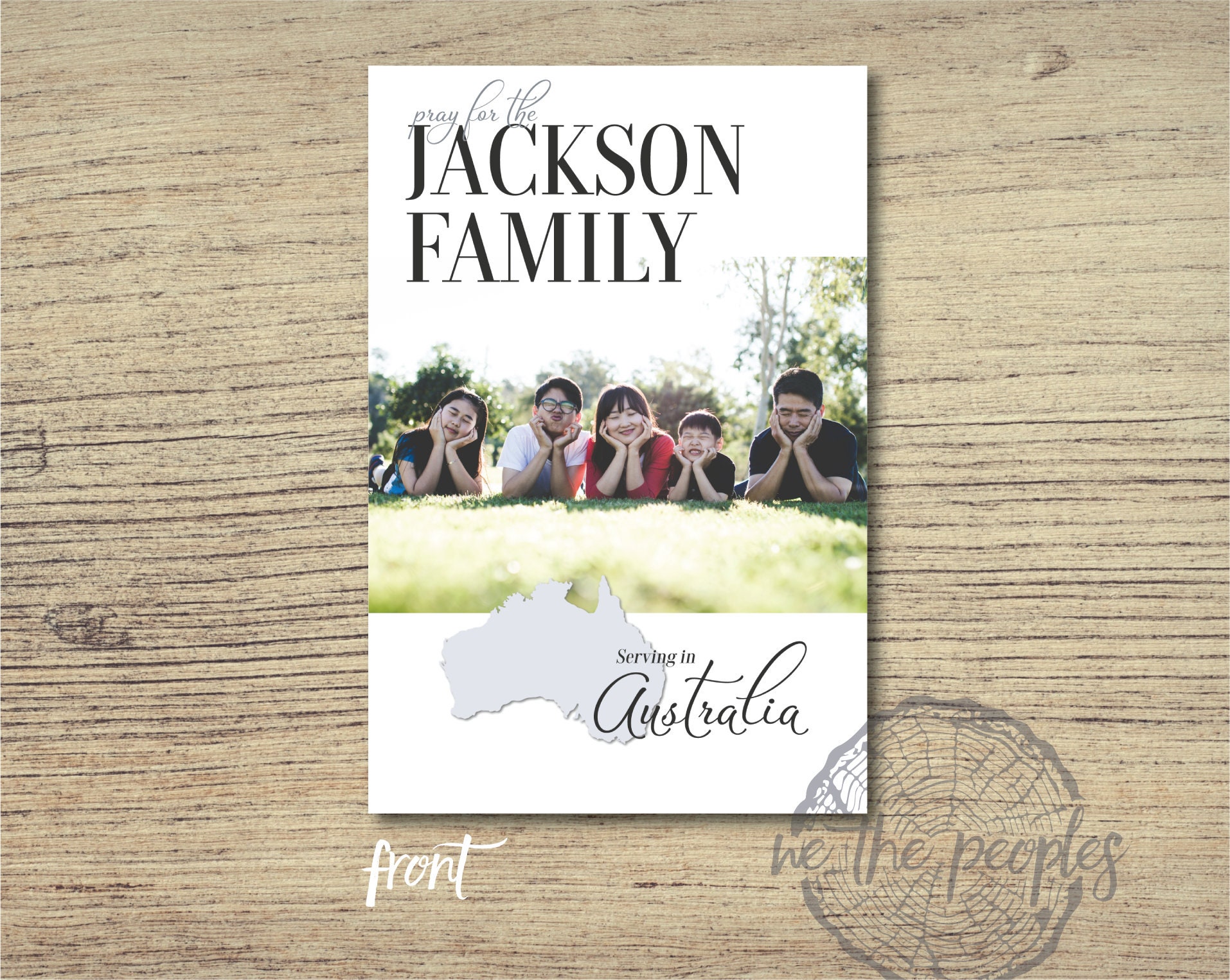 Classy Photo Missionary Prayer Cards Missions Announcement Card - 4 X 6 ...