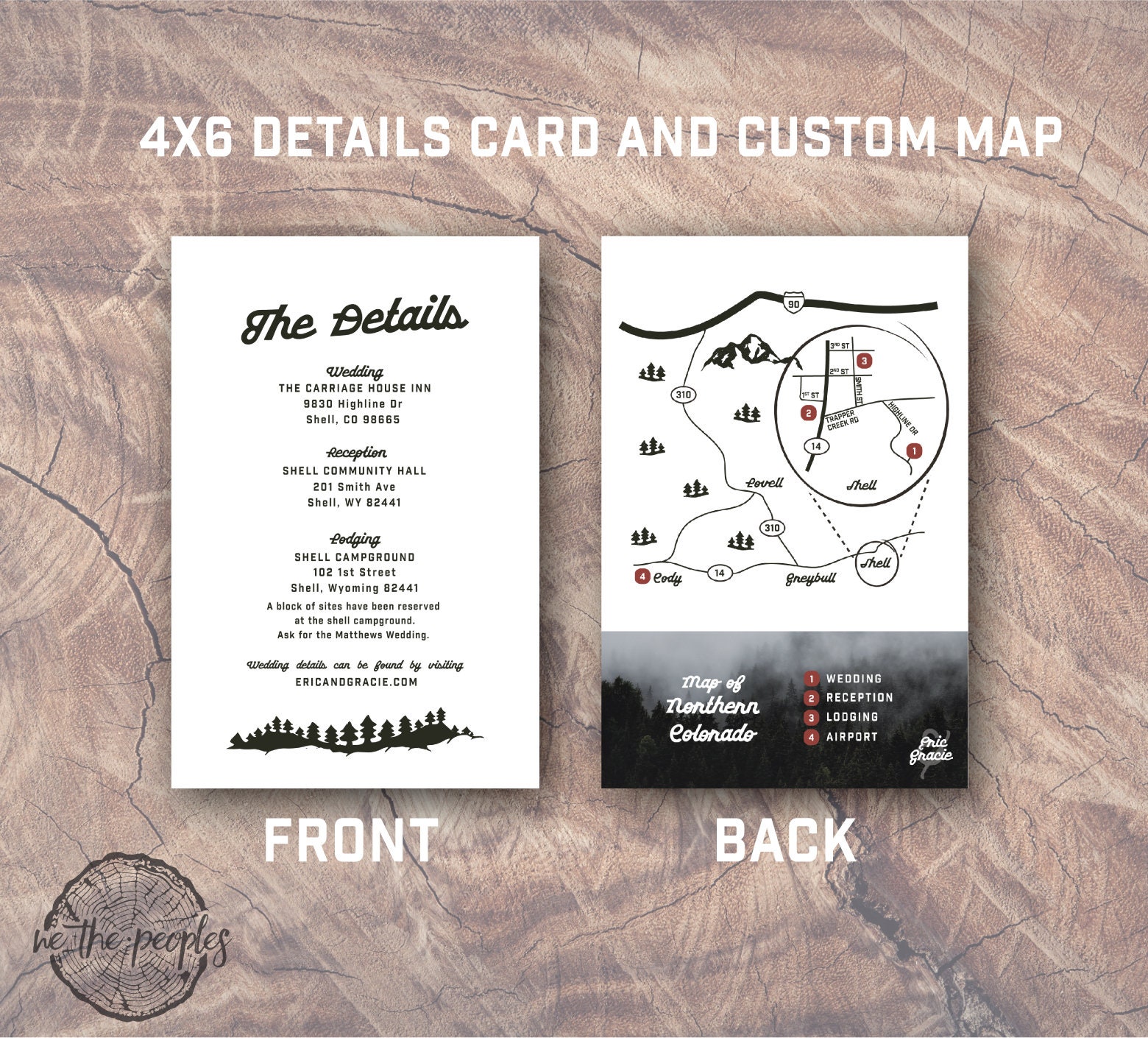 Rustic Outdoor Mountain Wedding Invitation Set (with Detail Card ...