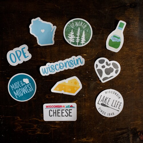 Wisconsin Theme 1 Vinyl Sticker Pack - Etsy