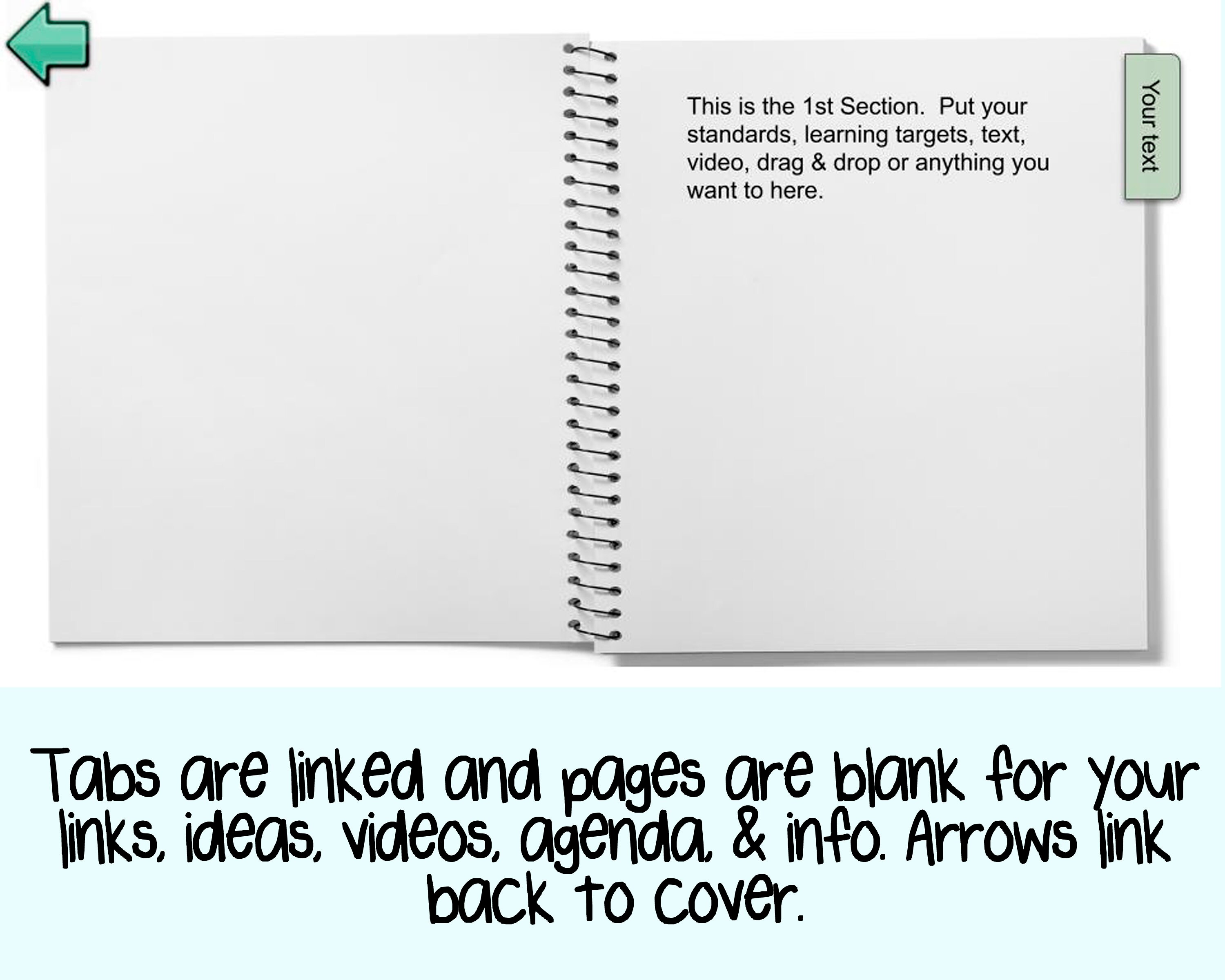 Eucalyptus Themed Digital Interactive Notebook Template | Teacher ...