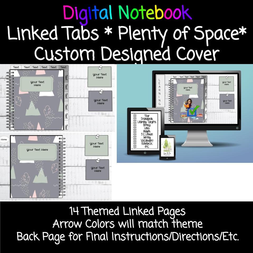 Digital Notebook Template| Digital Teacher Planner| Digital Journal ...