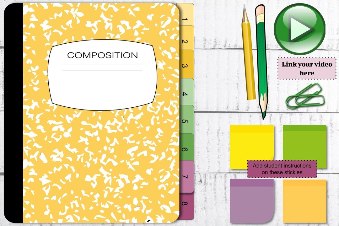 Digital Notebook Template| Digital Teacher Planner| Digital Journal ...
