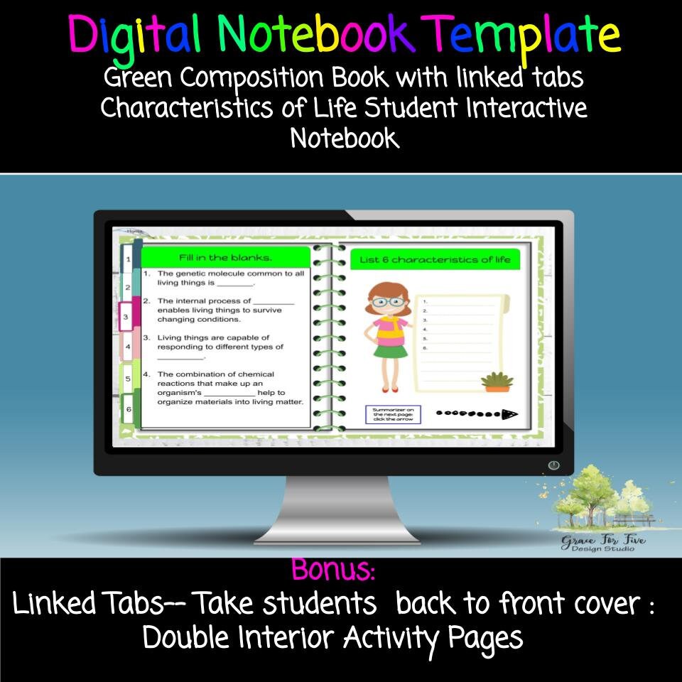 Digital Notebook Template Digital Teacher Planner Digital Journal ...