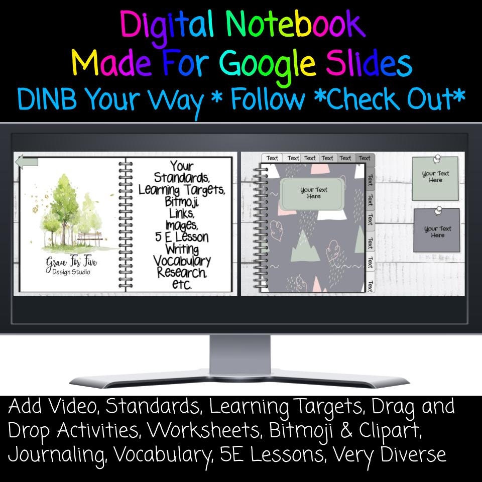 Digital Notebook Template| Digital Teacher Planner| Digital Journal ...