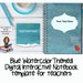 Blue Watercolor Themed Digital Interactive Notebook Template | Instant ...
