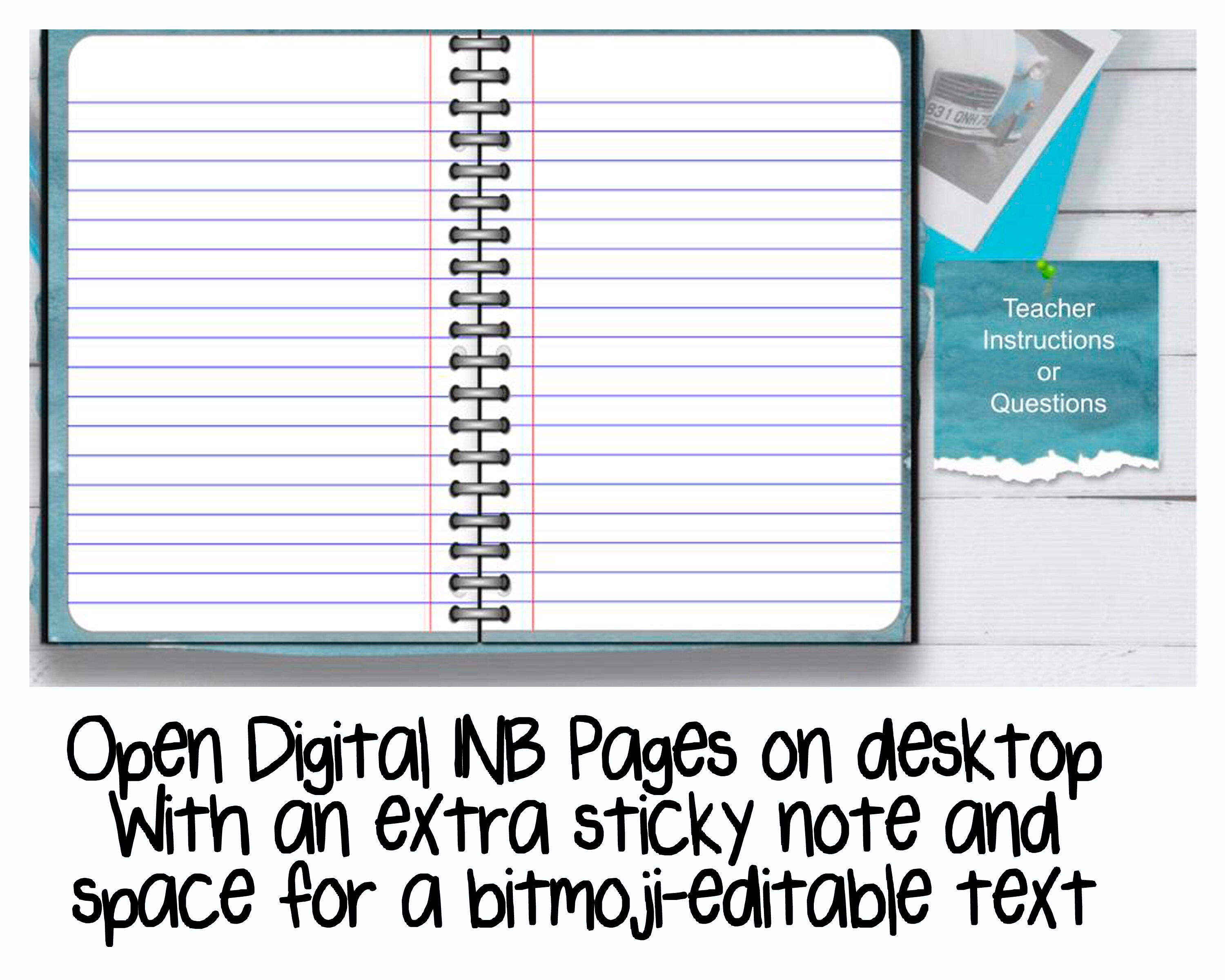 Blue Watercolor Themed Digital Interactive Notebook Template | Instant ...