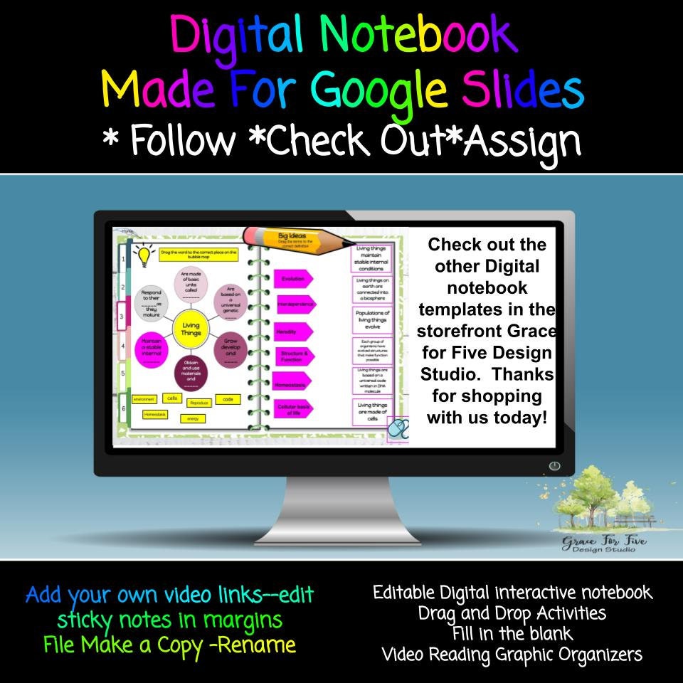 Digital Notebook Template Digital Teacher Planner Digital Journal ...
