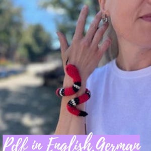 Crochet PATTERN Coral Snake | Crochet Bracelet Snake Amigurumi Pdf in ...