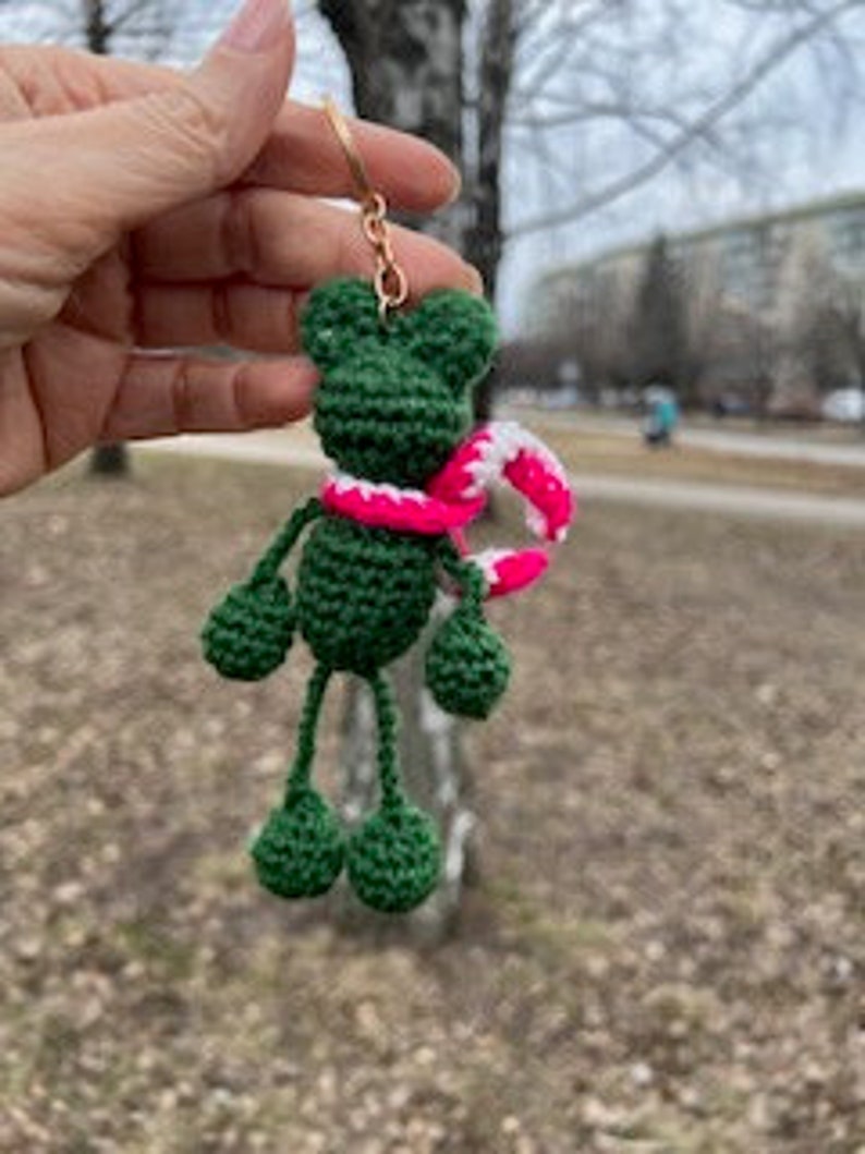 Mini Crochet Frog Keychain Pattern, Amigurumi Frog Crochet Pattern ...